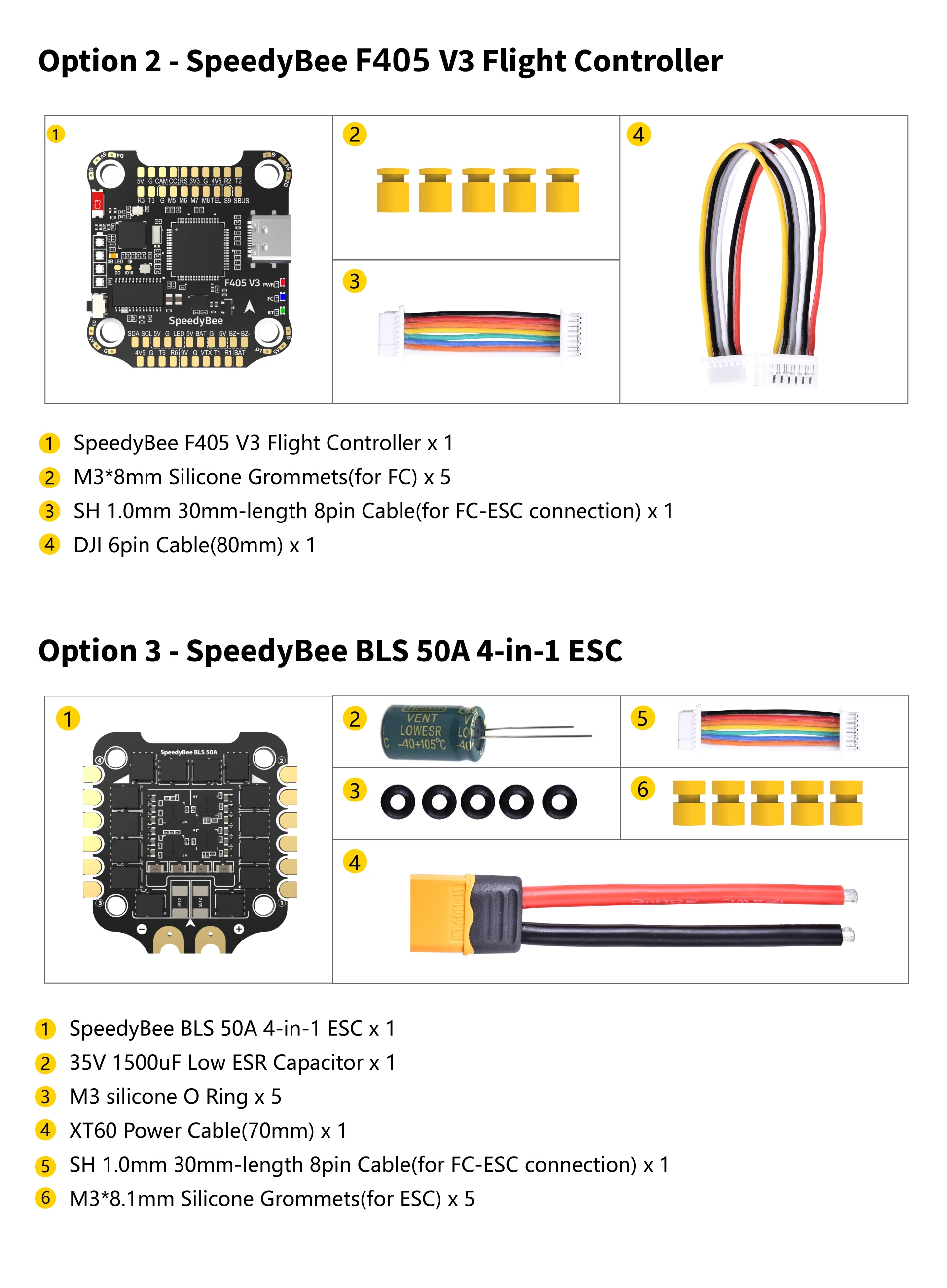 Speedybee F405 V3 F4 Flight Control Bls 50a 4in1 Speed 30x30 Fc&esc Stack Flytower 3-6s For Hd ...