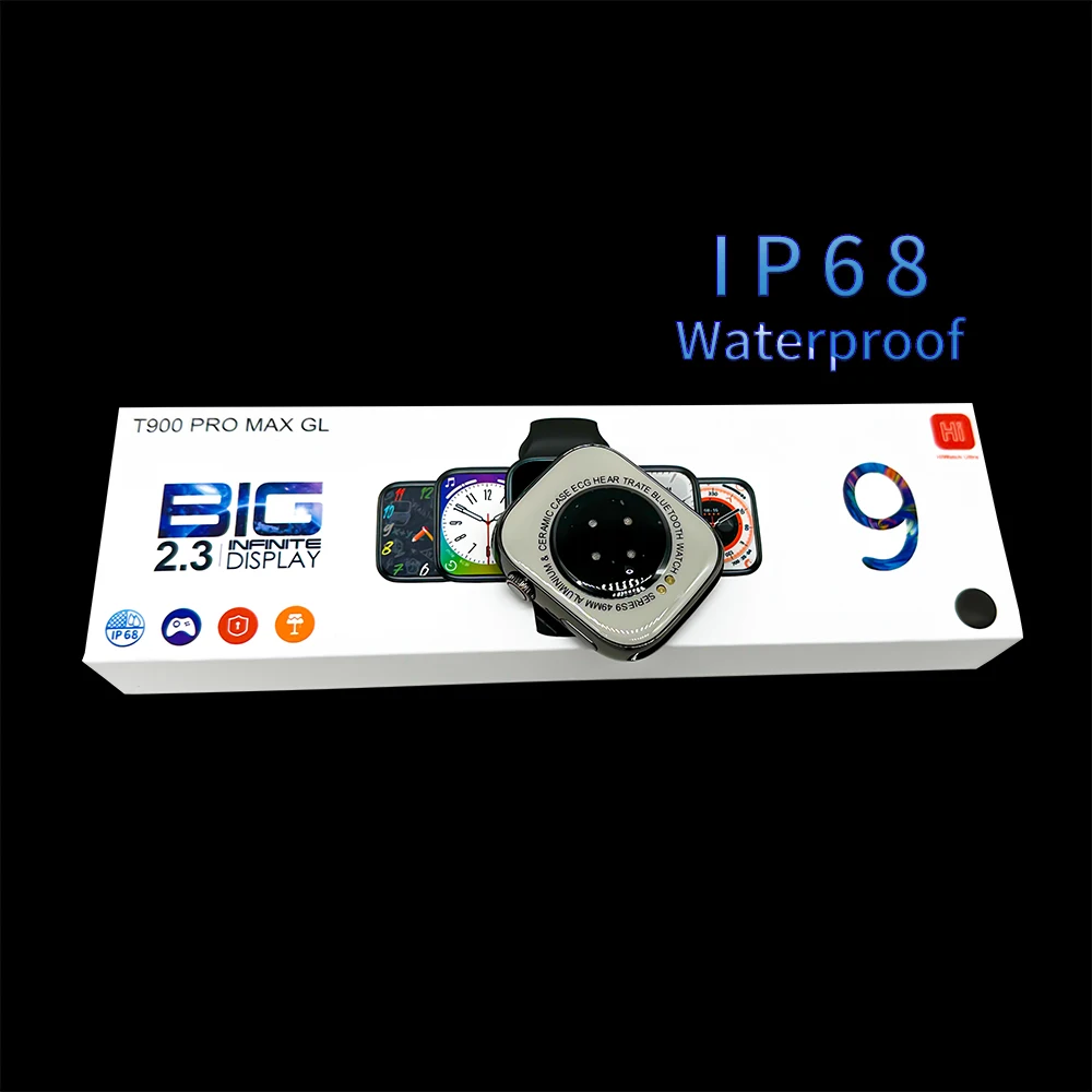 T900 Pro Max Gl Series 9 Smart Watch 2.3 Inch Fitness Tracker Montre Reloj Inteligente S9 ...