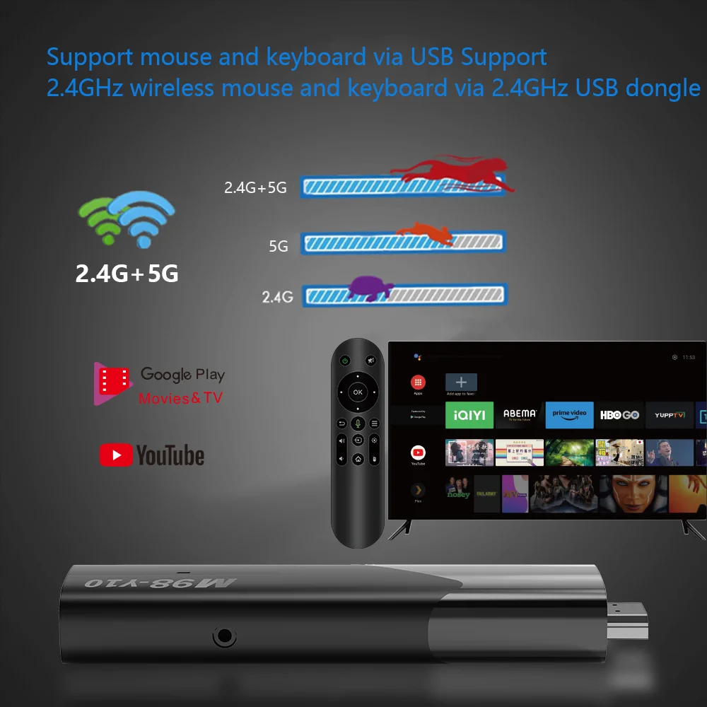Ficep Y10 TV Stick - Android 13.0, 4K, Dual Wifi & BT4.1