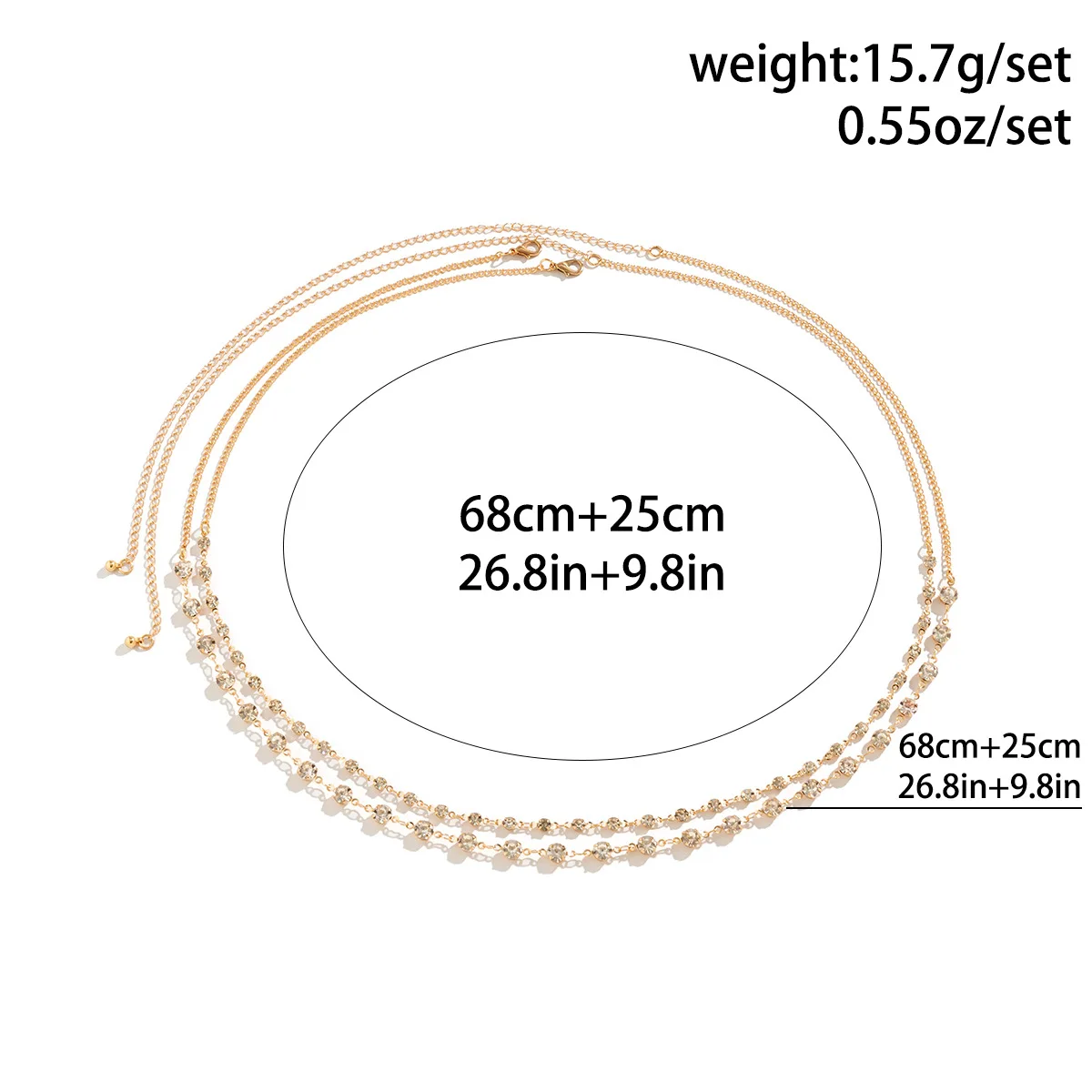 Girls Trend Sexy Rhinestone Belly Dance Waist Chain Butterfly Multilayer Tassel Waist Chain Moon