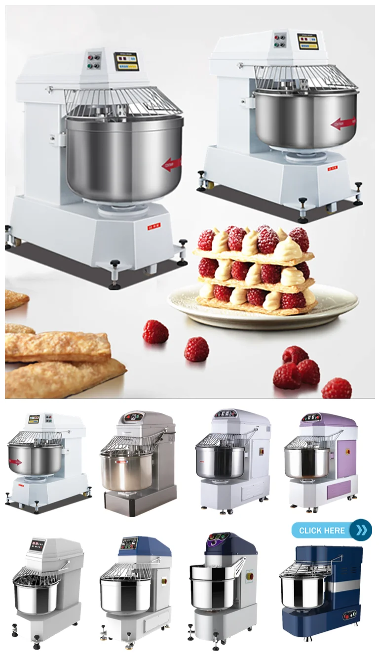 Pizza Kneader Petrin Baking Commercial Flour Bread Spiral Dough Mixer Machine 5kg 100kg 10kg ...