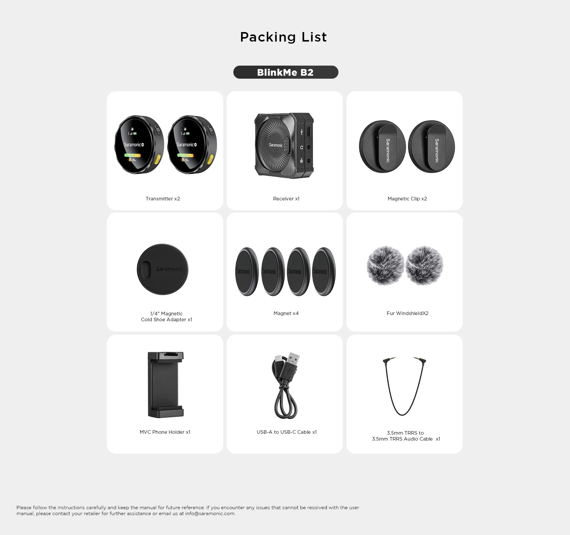 Saramonic Blinkme B2 2.4ghz Touchscreen Customizable Transmitter Wireless Smart Microphone - Buy ...