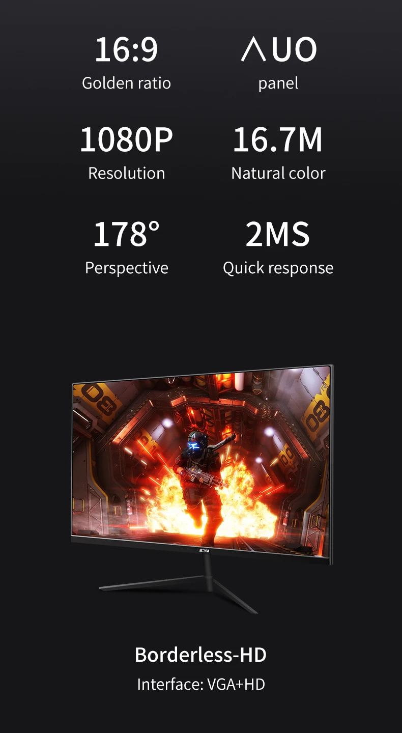 Oem 19 20 21.5 22 24 27 32 Inch Pc Led Gamer Borderless Display Monitors 144hz 165hz Computer ...