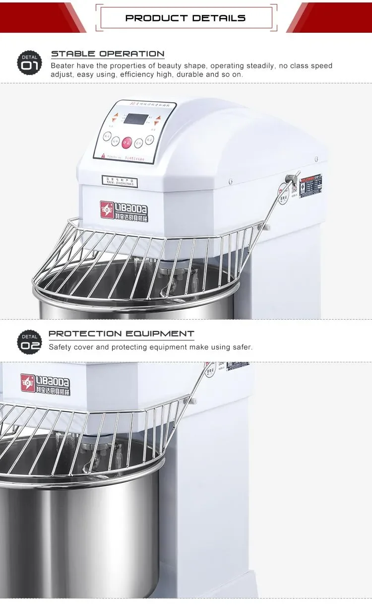 Automatic Commercial Flour Mixer 25kg Dough Kneading Machine 3kw Electric Motor Baking Equipment ...