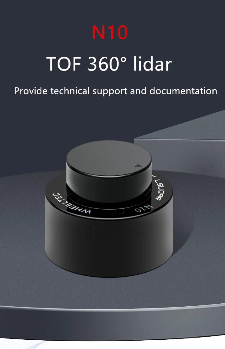 Lidar N10 N10p Indoor Outdoor Waterproof 25m Lidar Sensor 360 Tof Anti-glare Laser Radar Support ...
