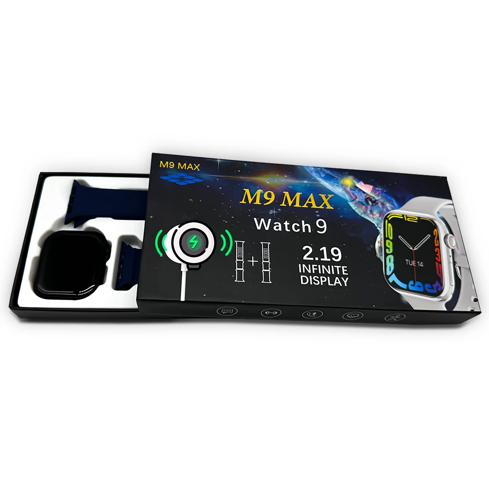 Fashion M9 Max Smartwatch Message Reminder 2.19 Inch Step Sleep Monitoring Smart Watch Bt ...