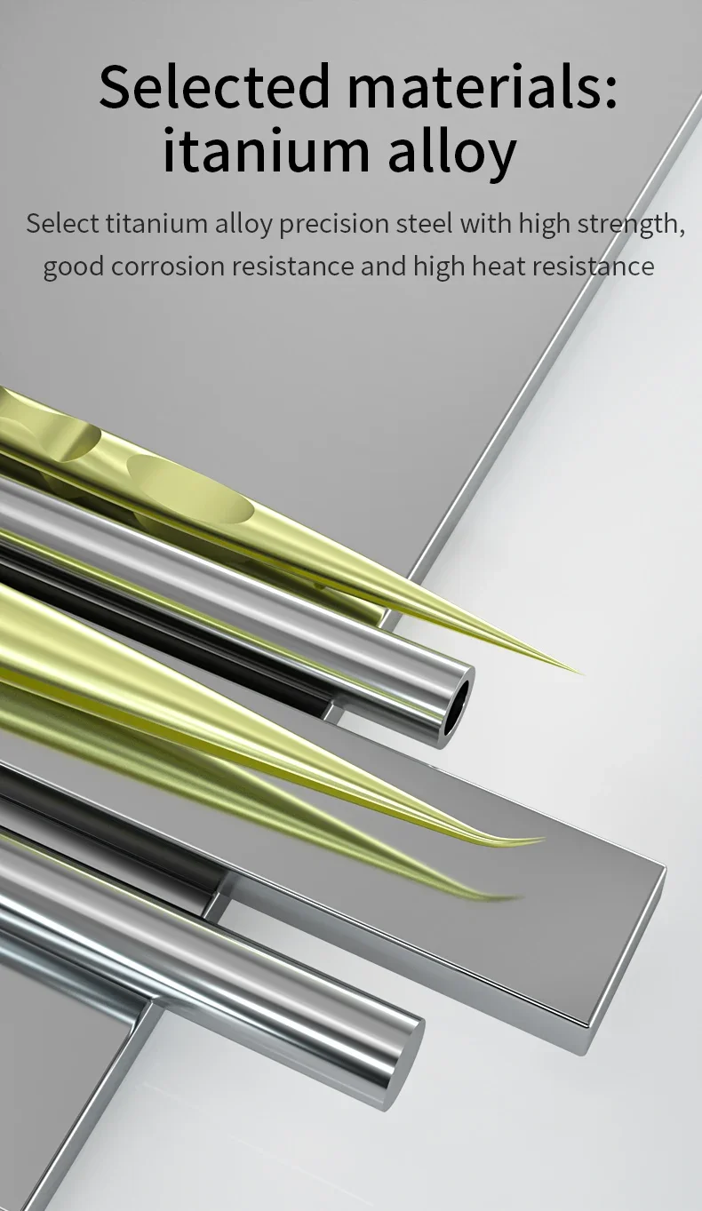Maant Ta-1 Ta-2 High Precision Titanium Alloy Tweezers Stainless Steel Non-magnetic Curved ...