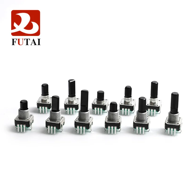 Ec12 Incremental Rotary Encoder With Switch 24 Positioning Pulse Semi-circular Axis L=20mm/25mm ...