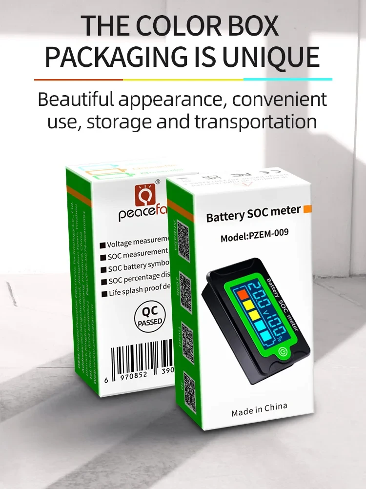 PZEM-009 Battery Capacity Indicator LCD Digital Electricity Meter Lead-acid Lithium Battery ...