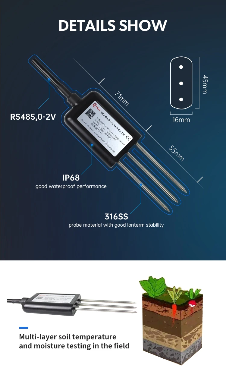 Rika RK520-01 Soil Moisture Sensor - Precision & Cost-effectiveness