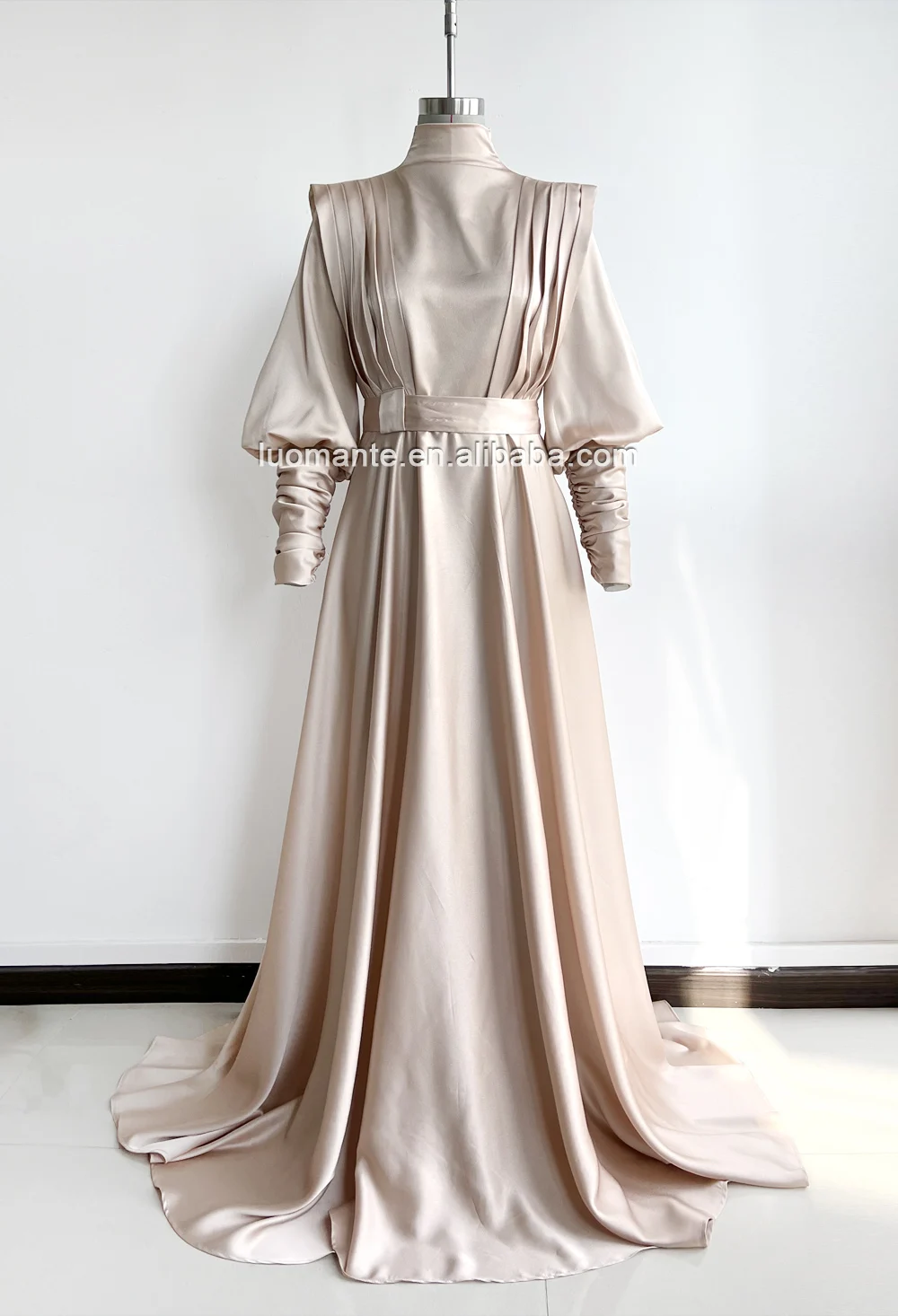 Muslim Wear Manufacturers Custom Dubai Muslim Satin Modest Wedding Party Prom Evening Maxi Dress ...