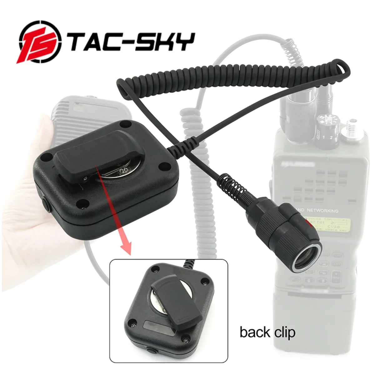 Ts Tac Sky Tactical An Prc 148 152 163 Ptt Adapter 6 Pin Ptt Handheld