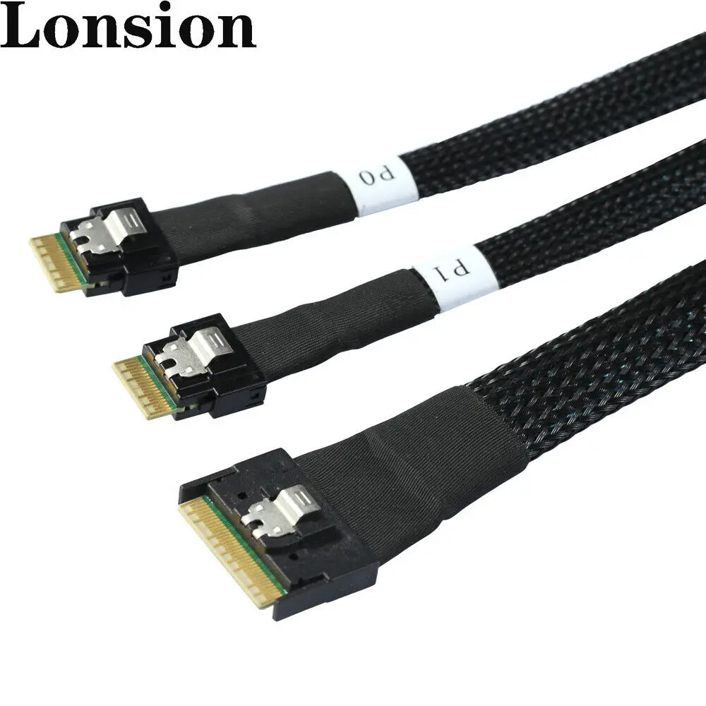 Slimline Sas Sff-8654 8i To 2 Ports Sff-8654 4i Server Connection Cable - Buy Sff-8654 ...