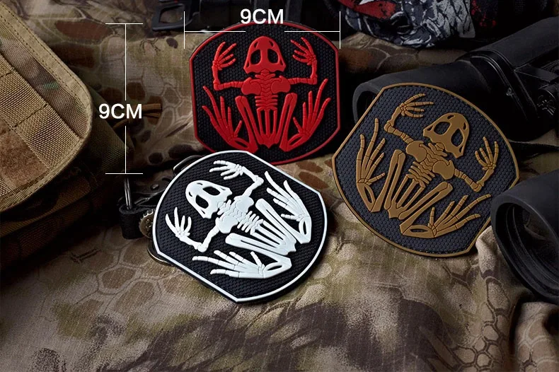 Wholesale Skull Frog Sidewinder Tactical Patches 3d Pvc Rubber Morale Patches with Hook Fastener ...