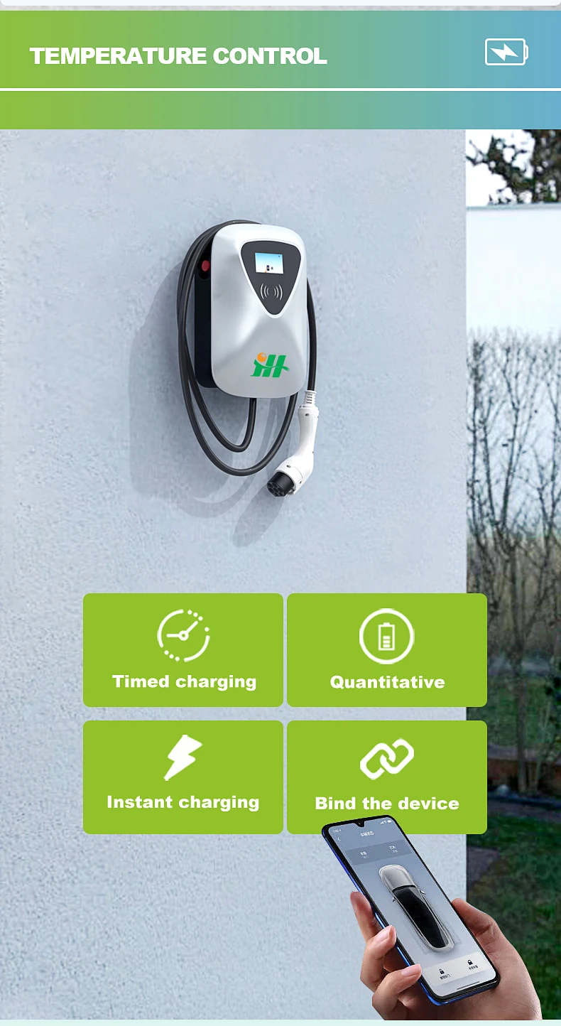 Commercial Ocpp Protocal Wall Mounted Wall Box 7kw 11kw 22kw Electric Car Ac Ev Fast Charging ...