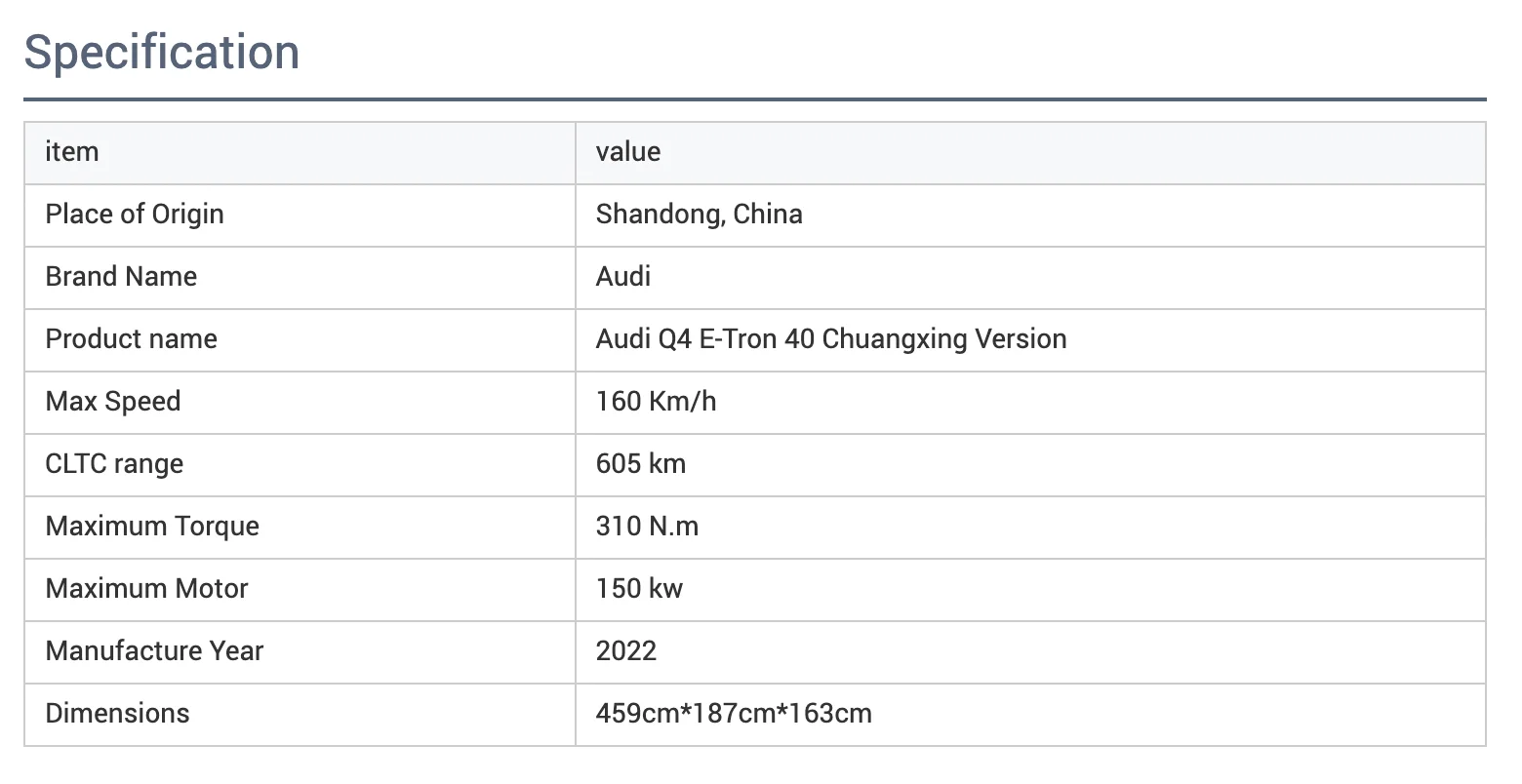 Audi Q4 E-tron Audi Ev New Energy Vehicles Ev 2023 Luxury Four Wheel On Sale Chinese New ...