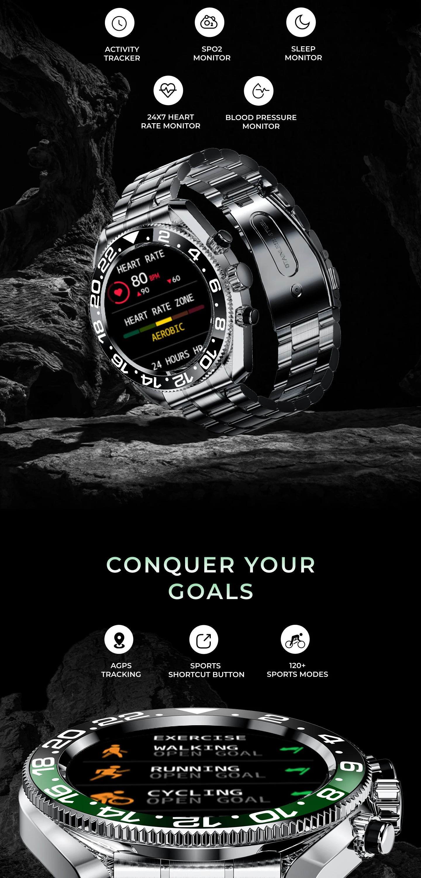 2024 New Style Classic Automatic Luxury Aw35 Round Smart Watch Fashion Leather Men Watch ...