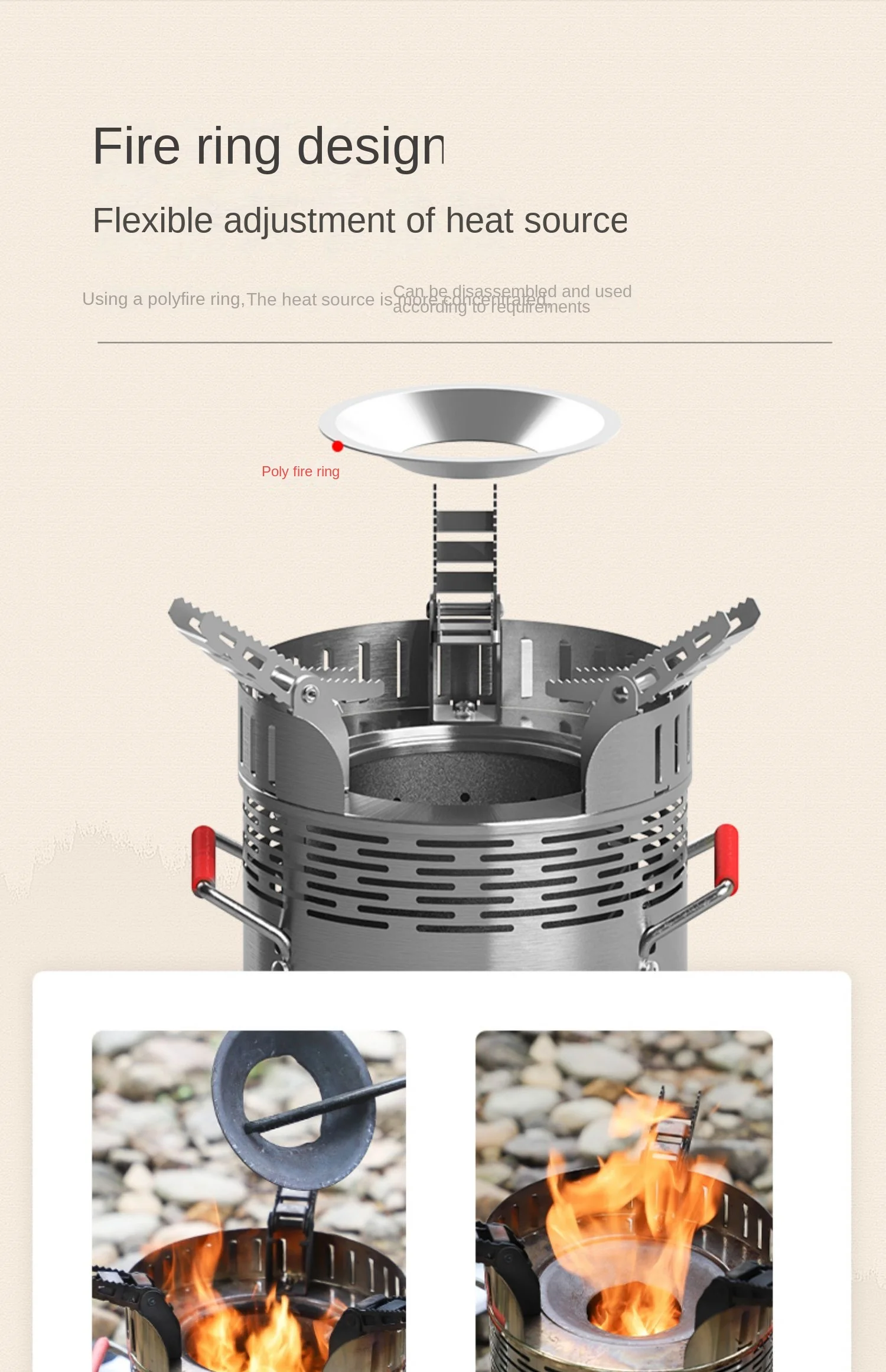 Hot Selling Bulin Bl100-q16 Portable Wood Gas Dual-purpose Stove Foldable Stainless Steel ...