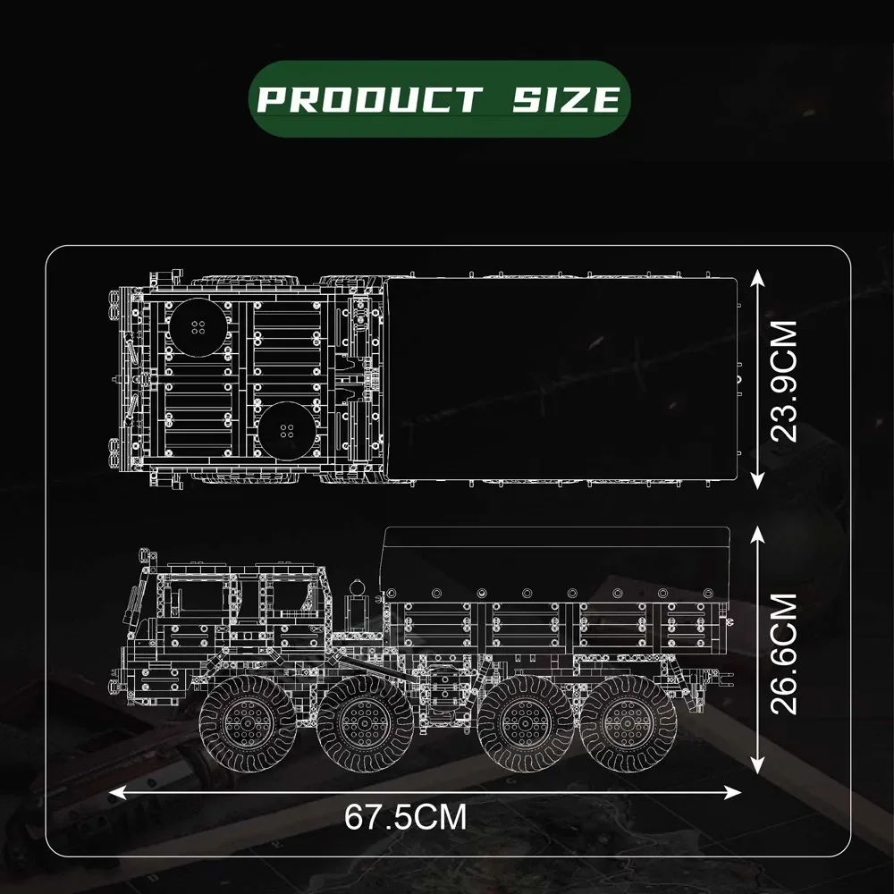 Mould King 20039 2024 New Military KOLOS 8X8 Toys Model Technical APP Remote Control Battle for ...