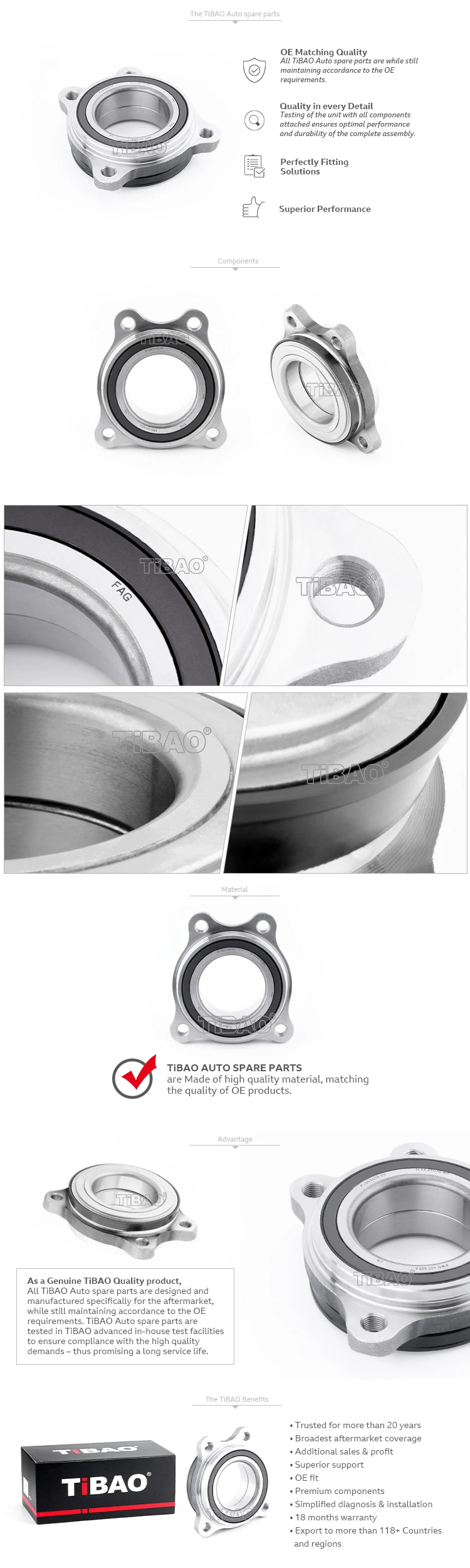 Tibao Auto Rear Axle Wheel Hub Bearing For Audi A1 Vw Polo Seat ...