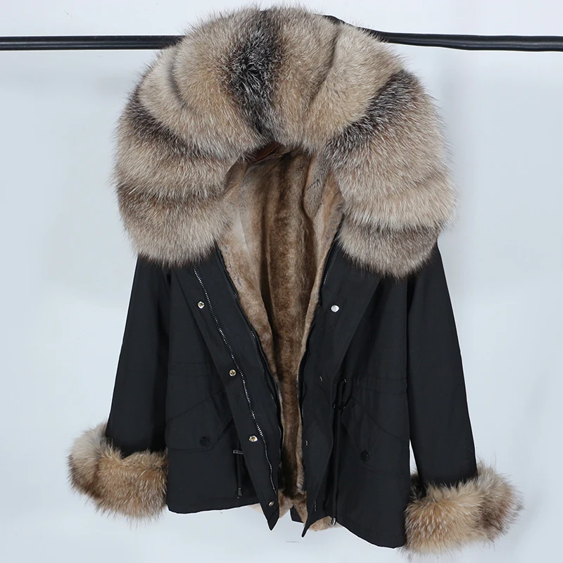 Oftbuy 2023 New Winter Jacket Women Parka Real Fox Raccoon Fur Collar Hooded Thick Warm ...