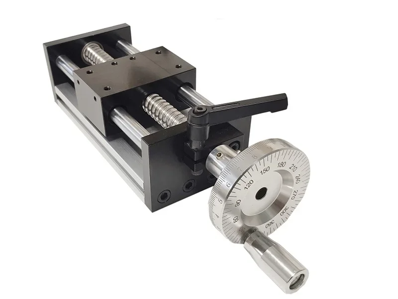 Manual Workbench Linear Guide 100~500MM Stroke Rod Optical Axis Stage Manual Sliding Table ...