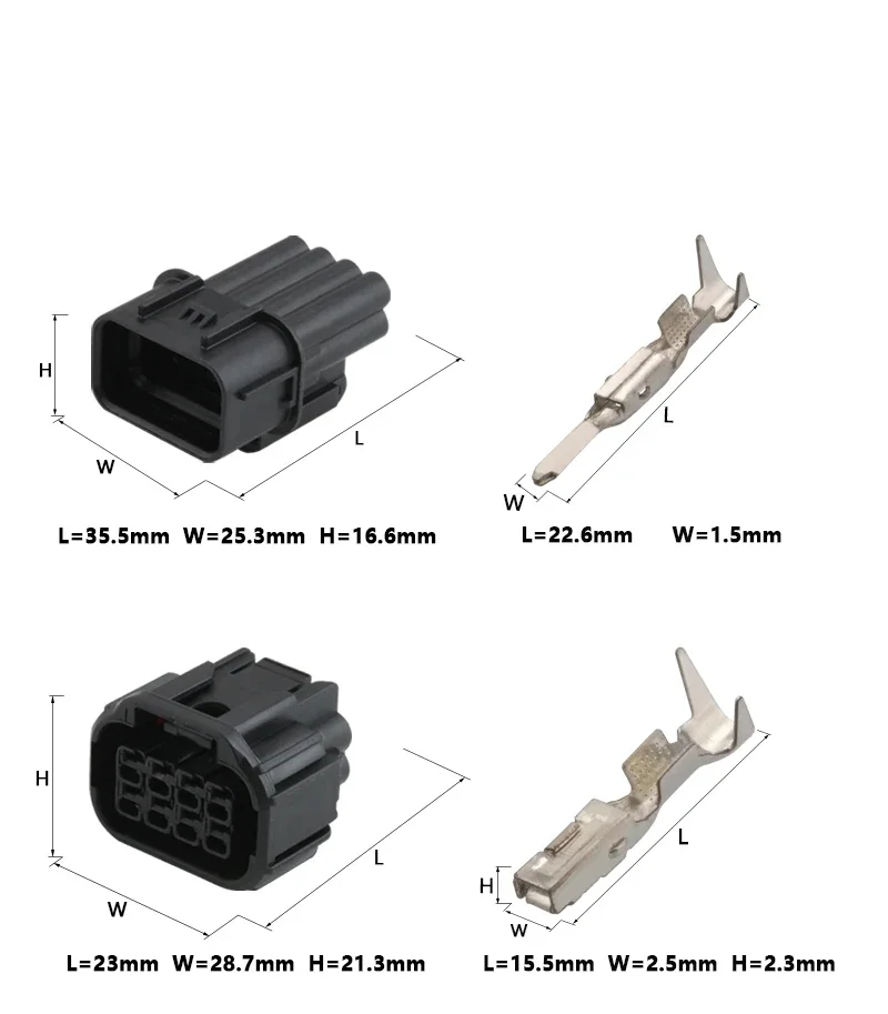 Aowift 8 Pin Waterproof Smartlock Led Headlight Speaker Plug Engine Harness Male Female ...
