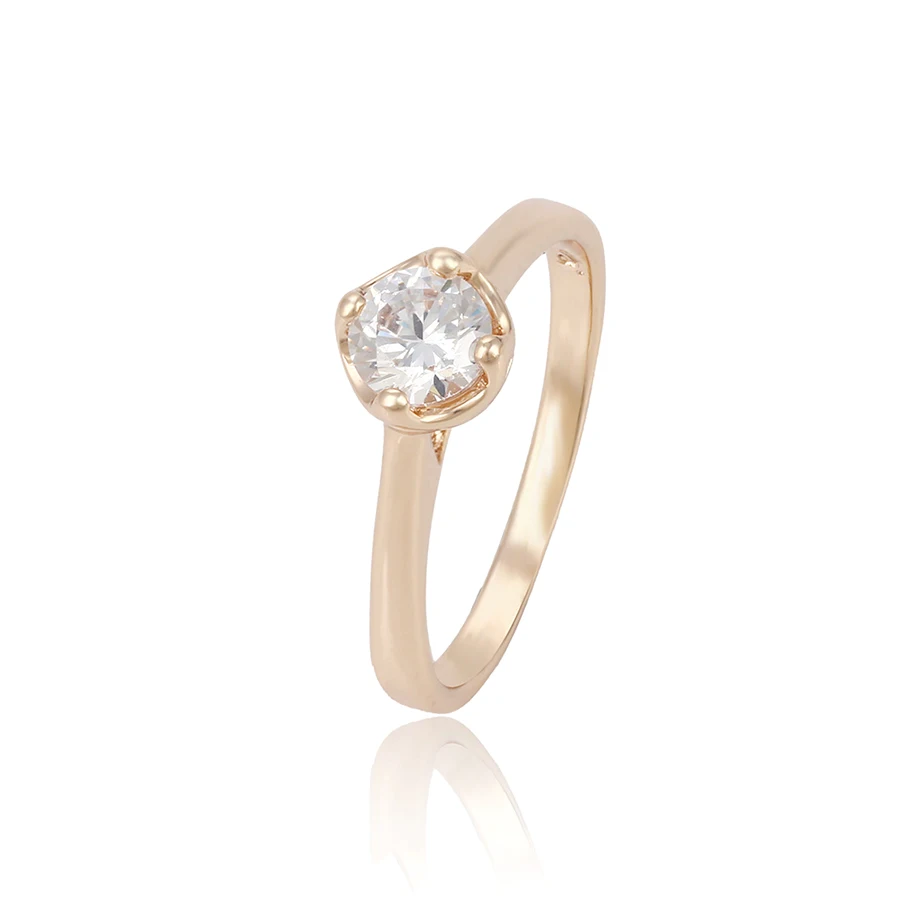 Supply 13808-fashion europe jewelry 18 carat yellow gold wedding cubic zirconia ring-