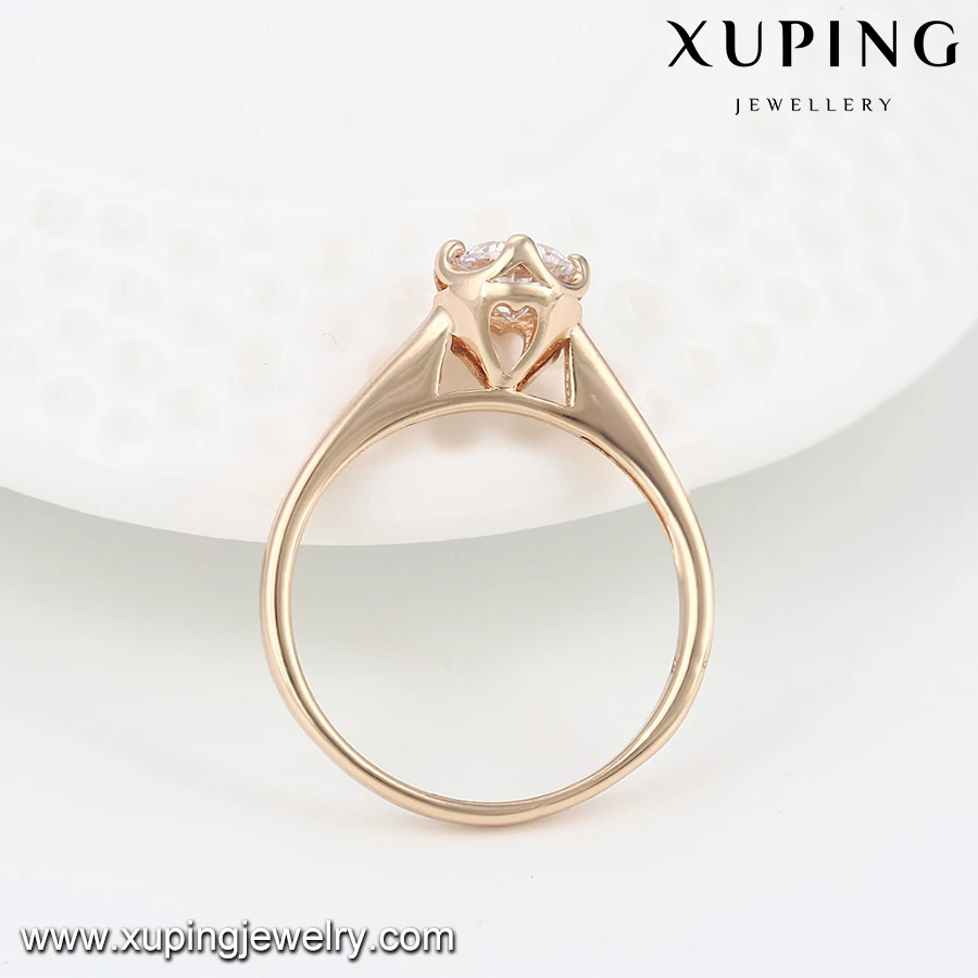 Supply 13808-fashion europe jewelry 18 carat yellow gold wedding cubic zirconia ring-