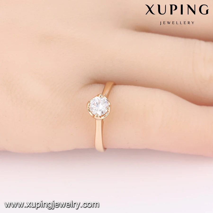 Supply 13808-fashion europe jewelry 18 carat yellow gold wedding cubic zirconia ring-
