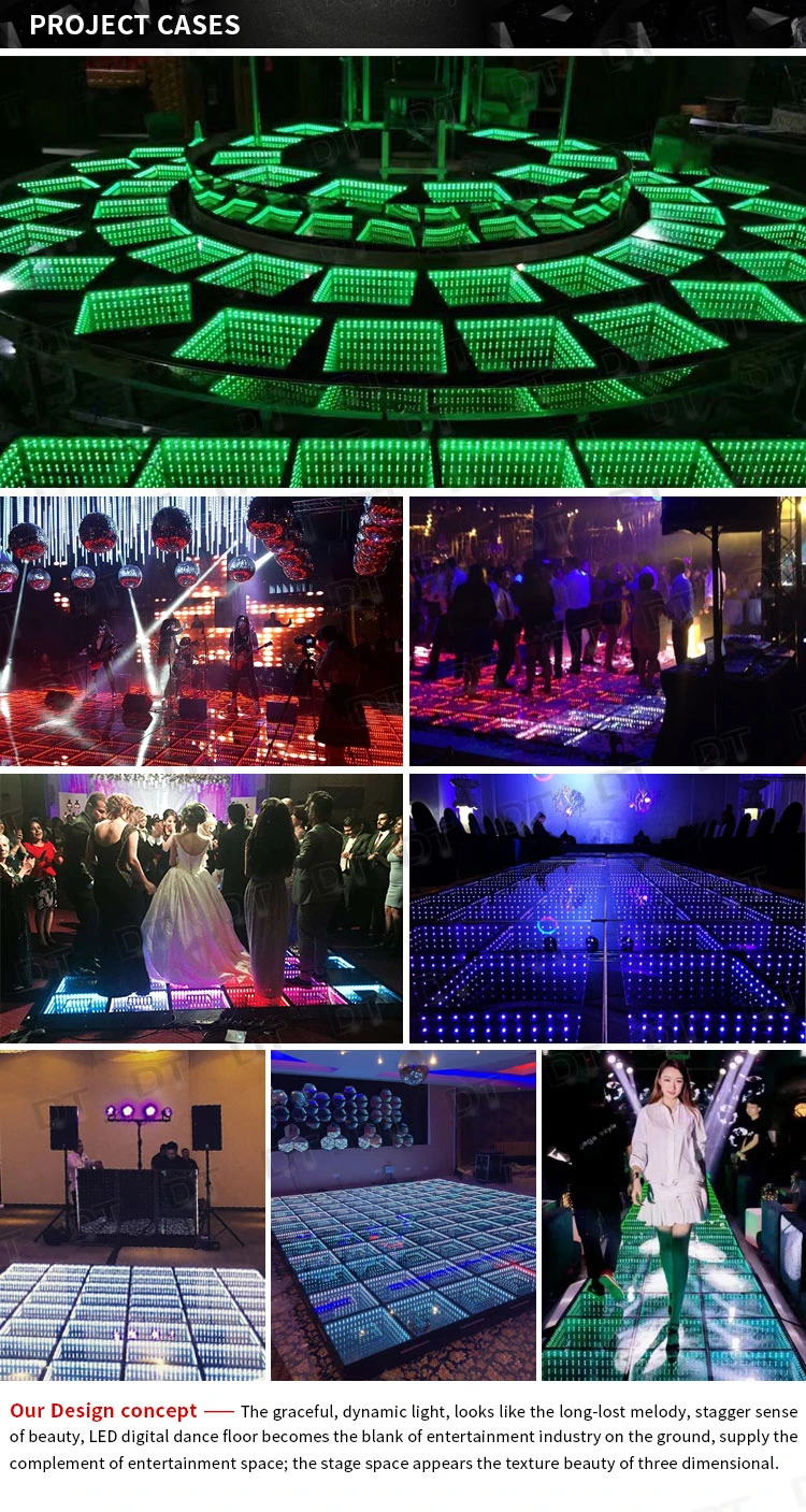 Disco Wedding Party Stage Decoration Rgb Portable Infinity Mirror 3d ...