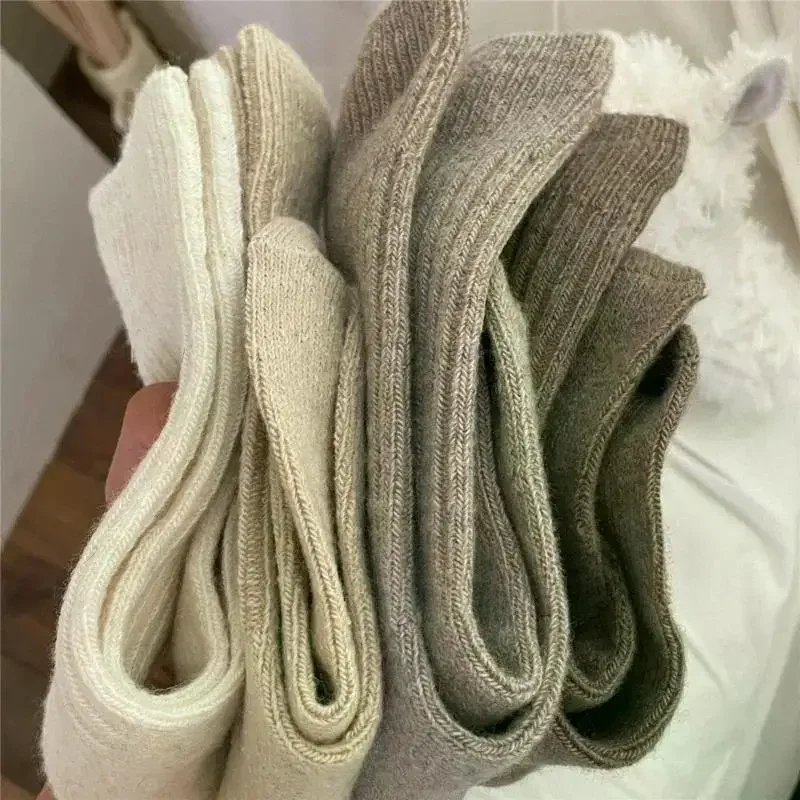 Wool Cashmere Thermal Long Sock for Women Homewear Sleeping Thicken Warm Crew Socks Women Socks ...