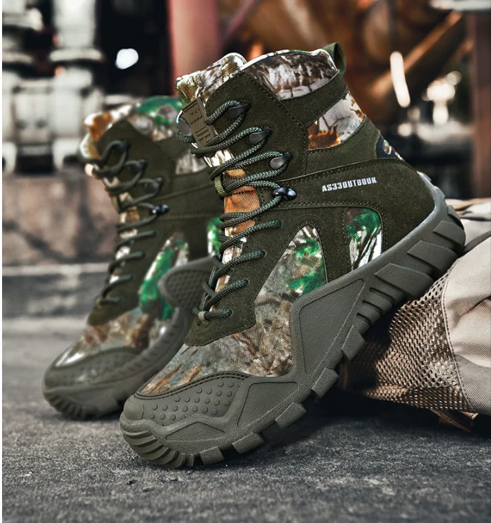 Dfa1206 As33- 4 Camouflage Black Khaki Mountaineer Camping Field Hunting Tactical Boots Ankle ...