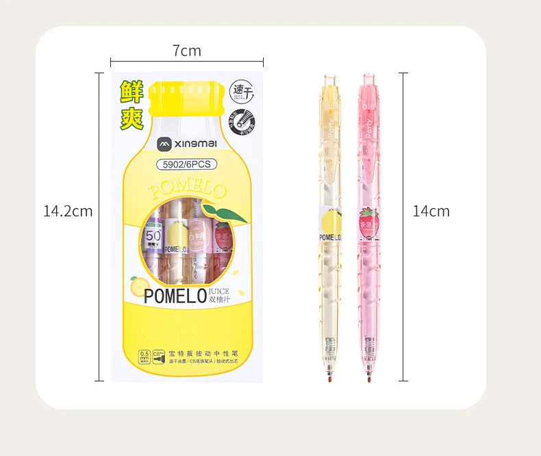 Creative Juice Party Gel Pen - 6 Piece Set with Black Ink