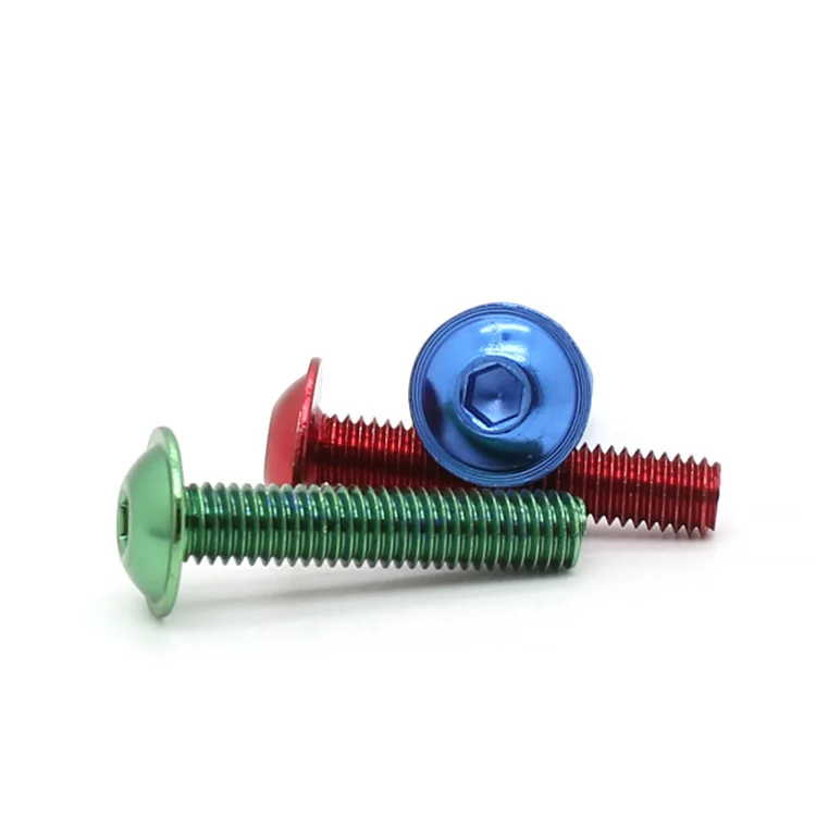 IOS7380 Red Bule Hexagon Socket Bolt Anodized Aluminum Bolts