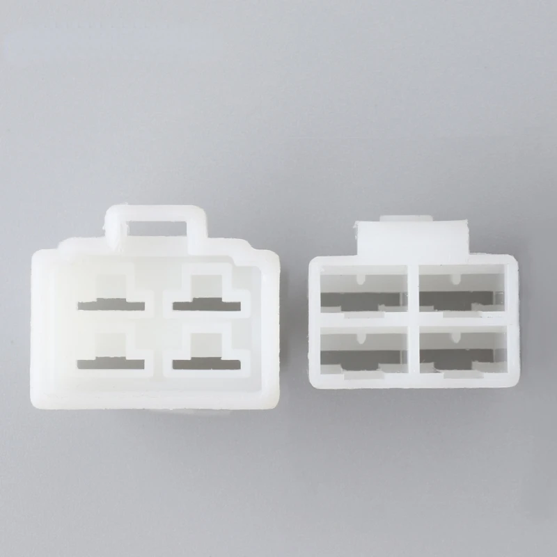 1 Set 4 Pin Unsealed Connector Auto Electric Wire Harness Oxygen Sensor 6.3 Mm Male Female White ...