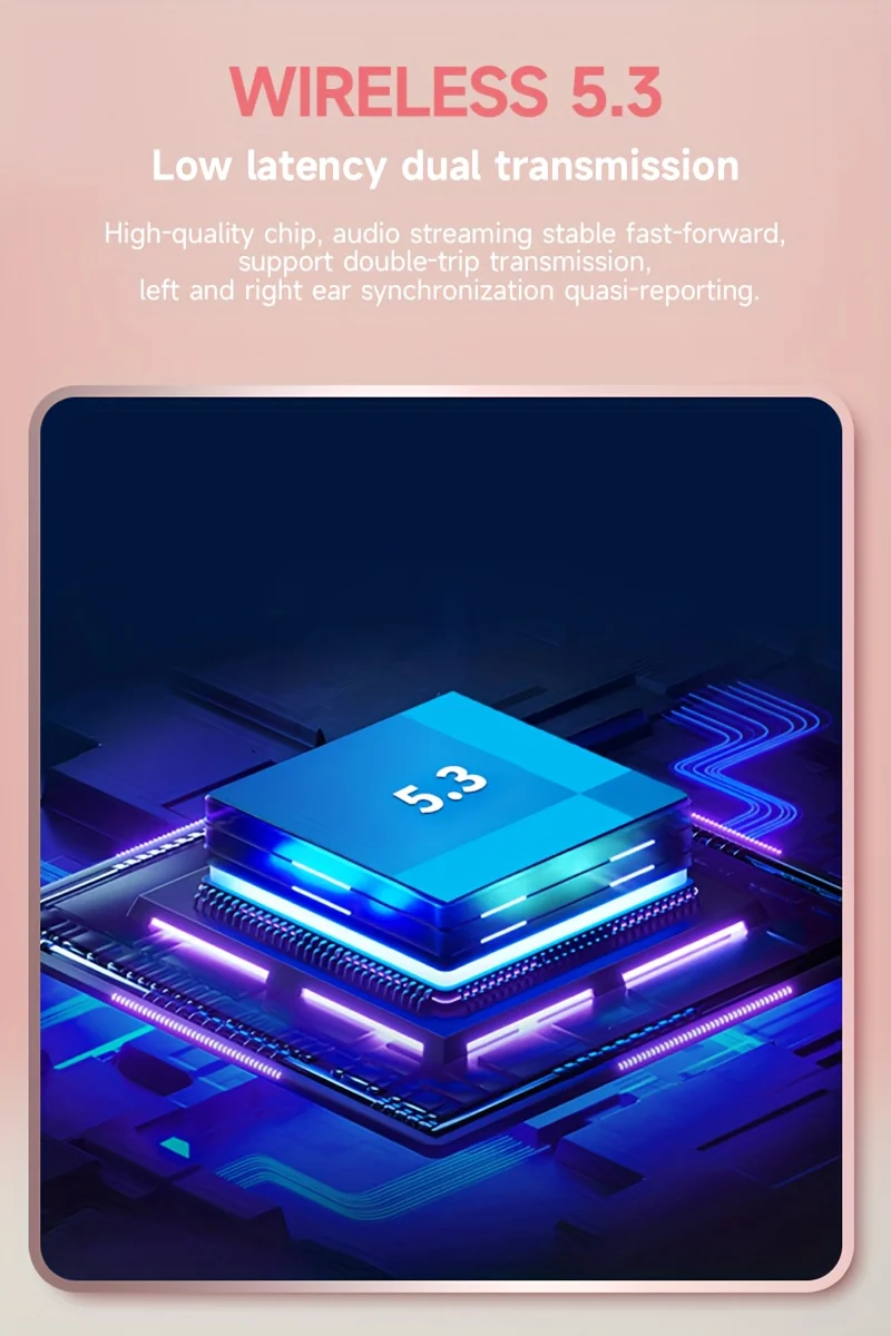 Jayowade Women's Noise Cancelling Wireless Headset - Quick Charge & Touch Control