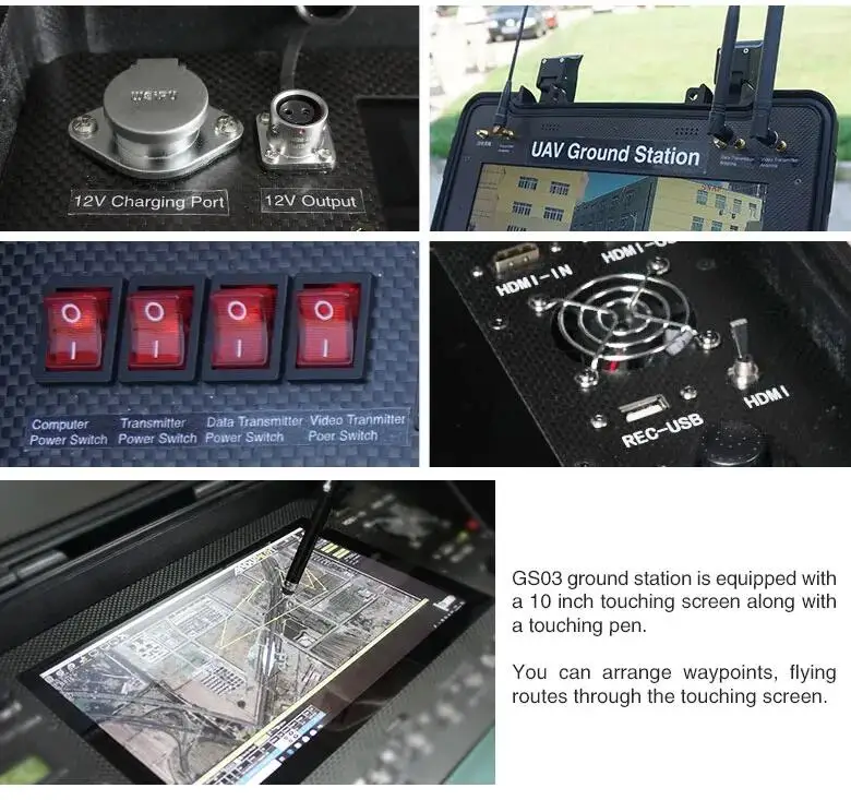 FOXTECH GS03 Professional UAV Ground Control Station Remote Controller Mapping Inspection ...