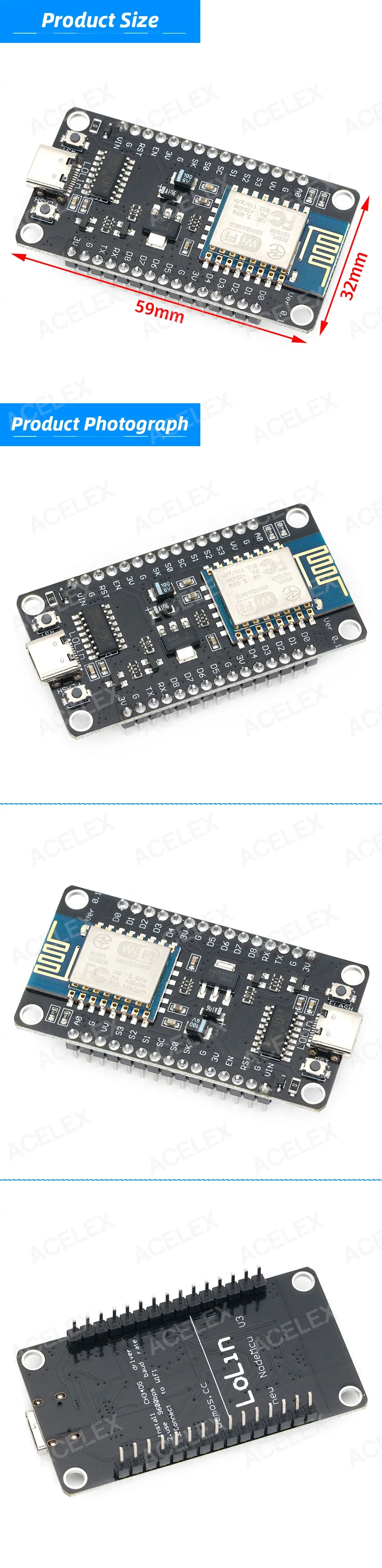 Esp8266 Serial Port Wifi Module Nodemcu Lua V3 Internet Of Things