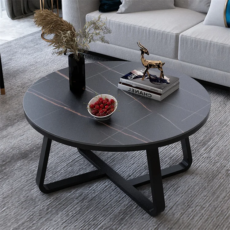 Supply YQ Forever Modern Nordic Tea Table Marble Round Coffee Table Light Luxury Living Room ...