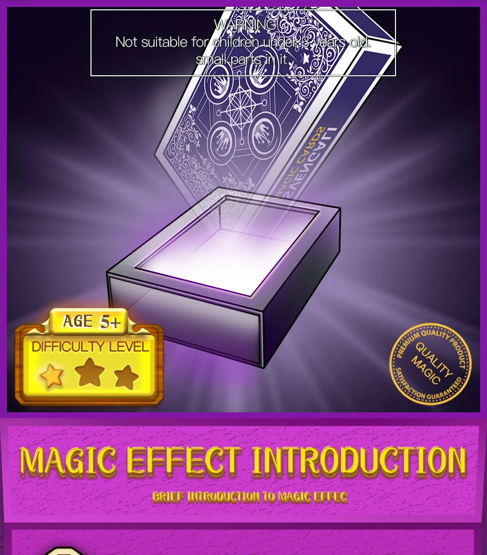 Illusion Close Up Gimmick Props Vanishing Disappearing Card Disposable Deck Trick Stage Magic ...