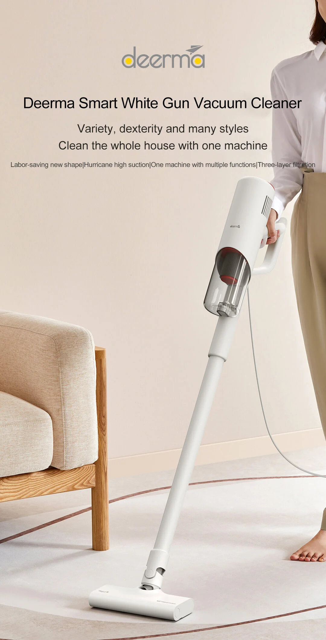 Xiaomi Deerma Dx300 15kpa Hand Held Portable Vacuum Cleaner Household Strength Dust Collector ...