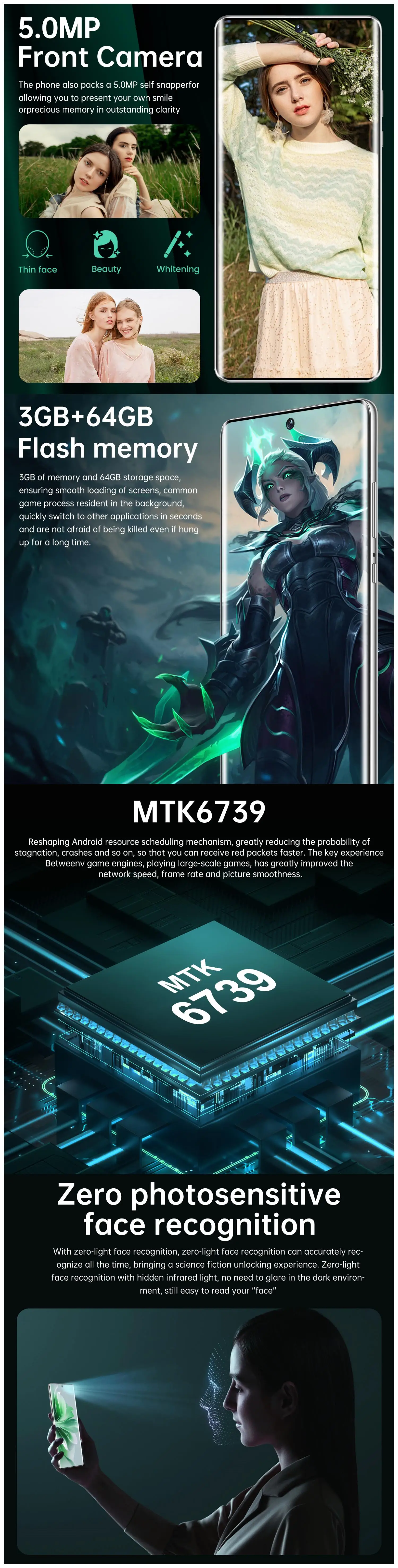 2024 New Reno11 Pro Max Smartphone 3gb+64gb 6.53\" Fhd+ Screen 5mp+16mp Camera Android 10.0 Mtk ...