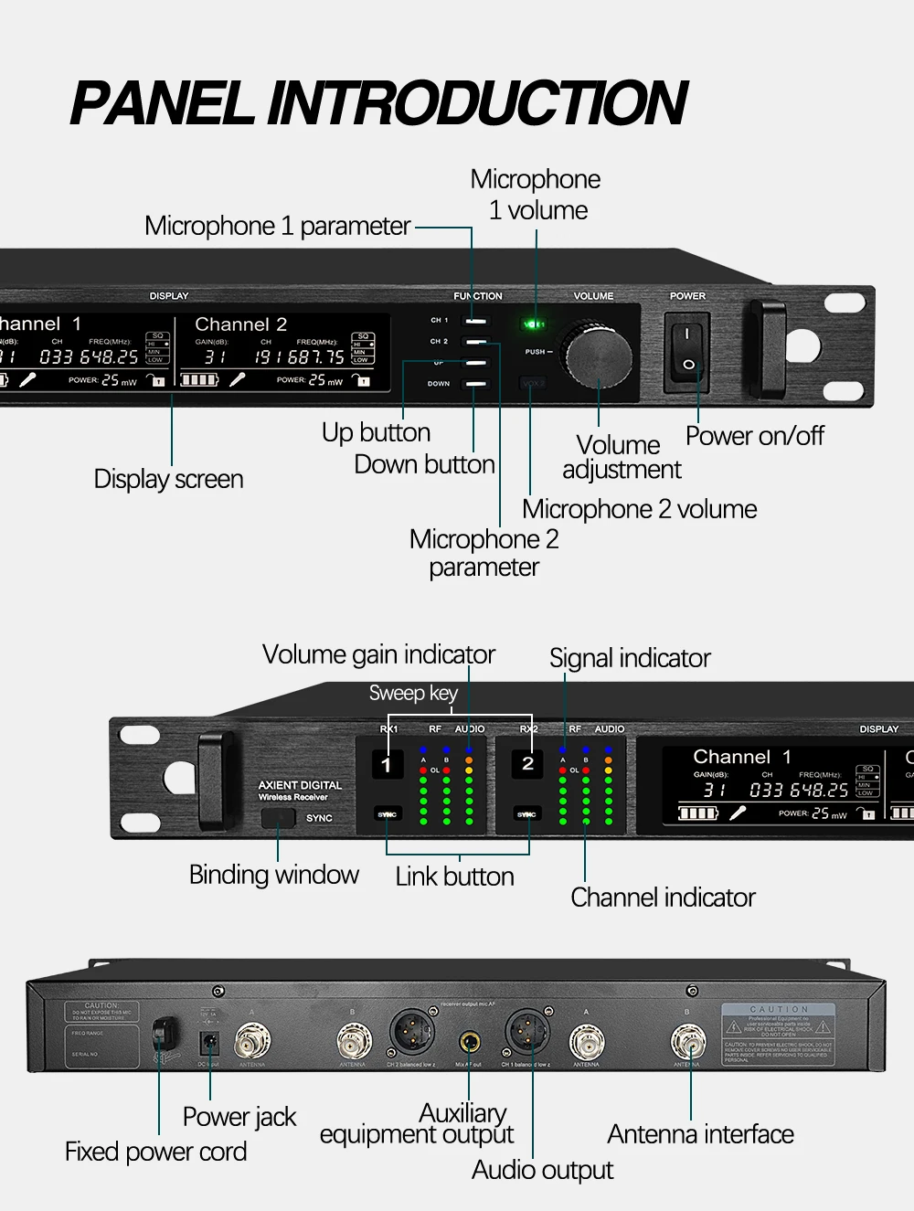 Ad4d Digital Uhf Wireless Stage Microfonoe True Diversity Dual Channel Mic Ksm8 Handheld ...