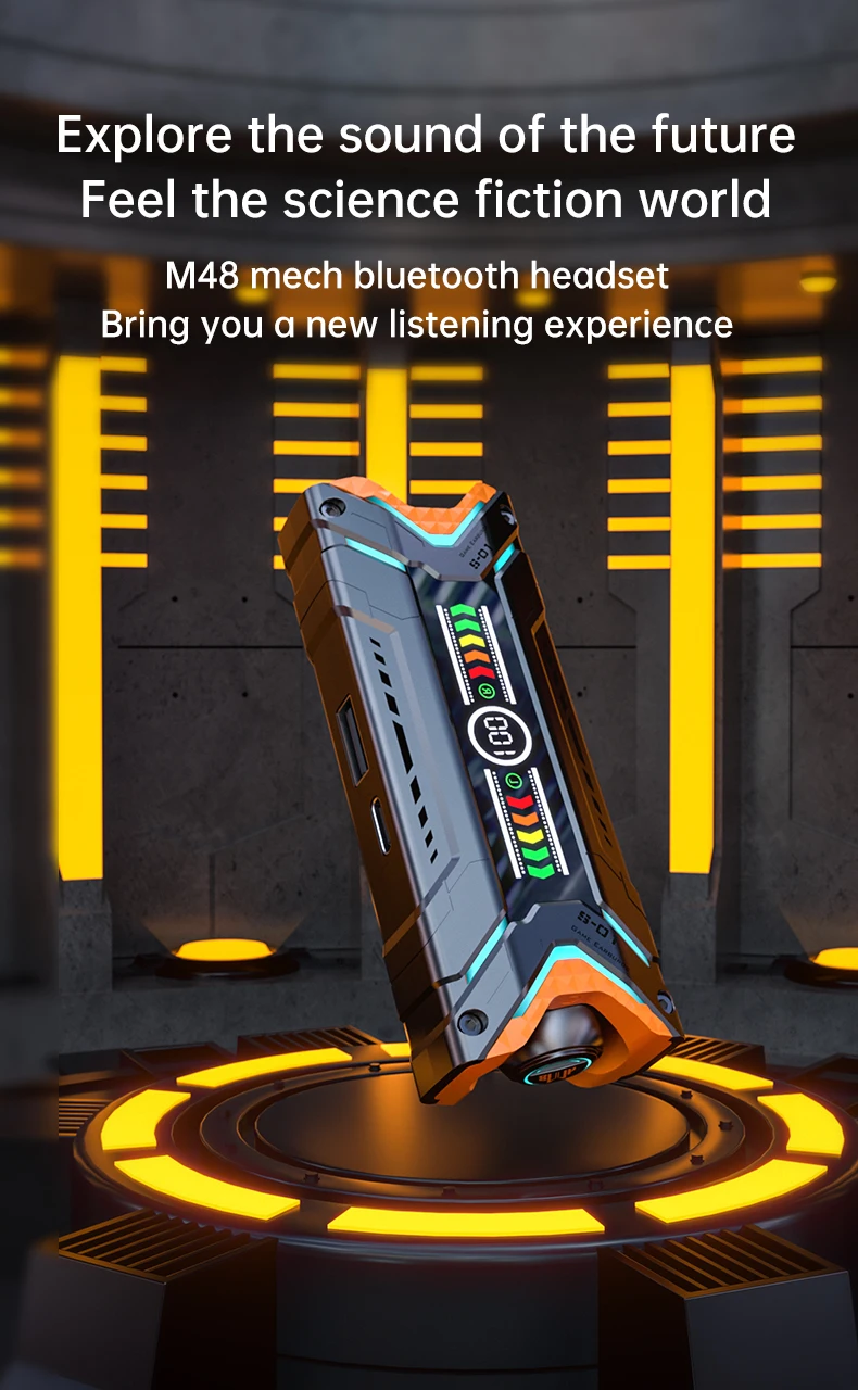 2024 M48 Tws Gaming Earphones HiFi Bass Dual Mode Game Music HD Call Bt 5.3 Touch Headset Mini ...