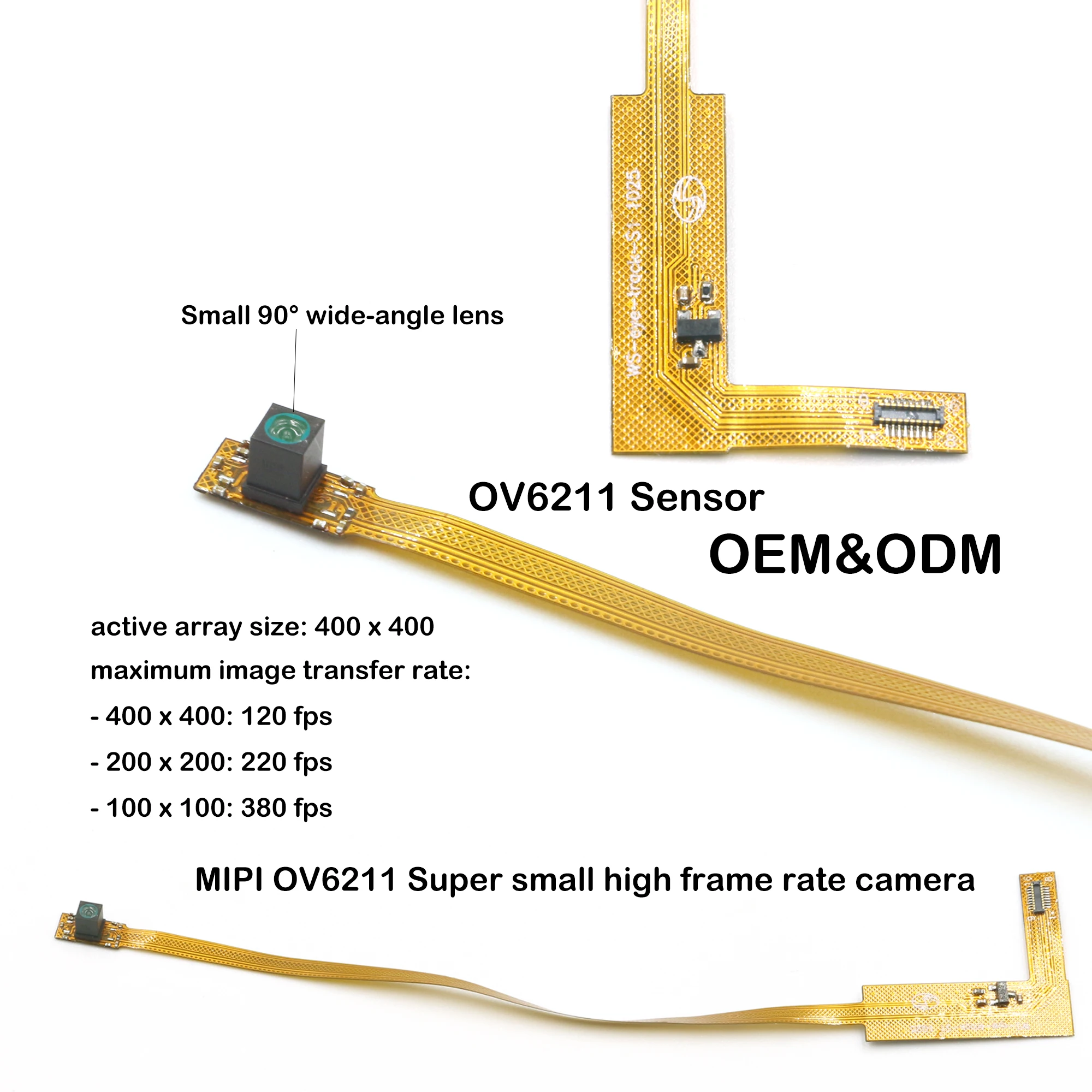 Hz Oem Low-power Ov6211 Omnivision Hd Cmos Sensor 90degrees Wide Angle Lens Mini Mipi Interface ...
