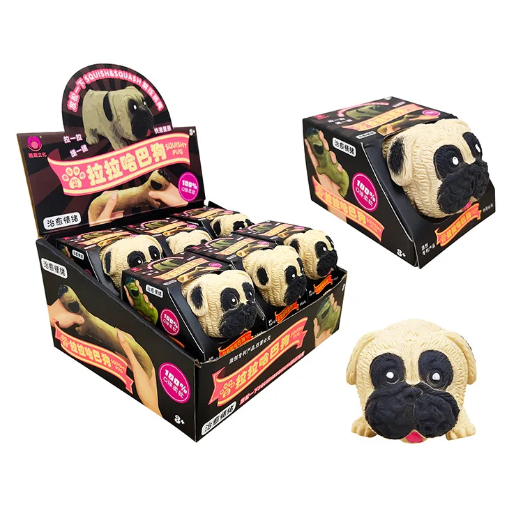 Wholesale Squeeze Anxiety Relief Squishy Stretch Simulation Dog Shape Fidget Stress Pug ...