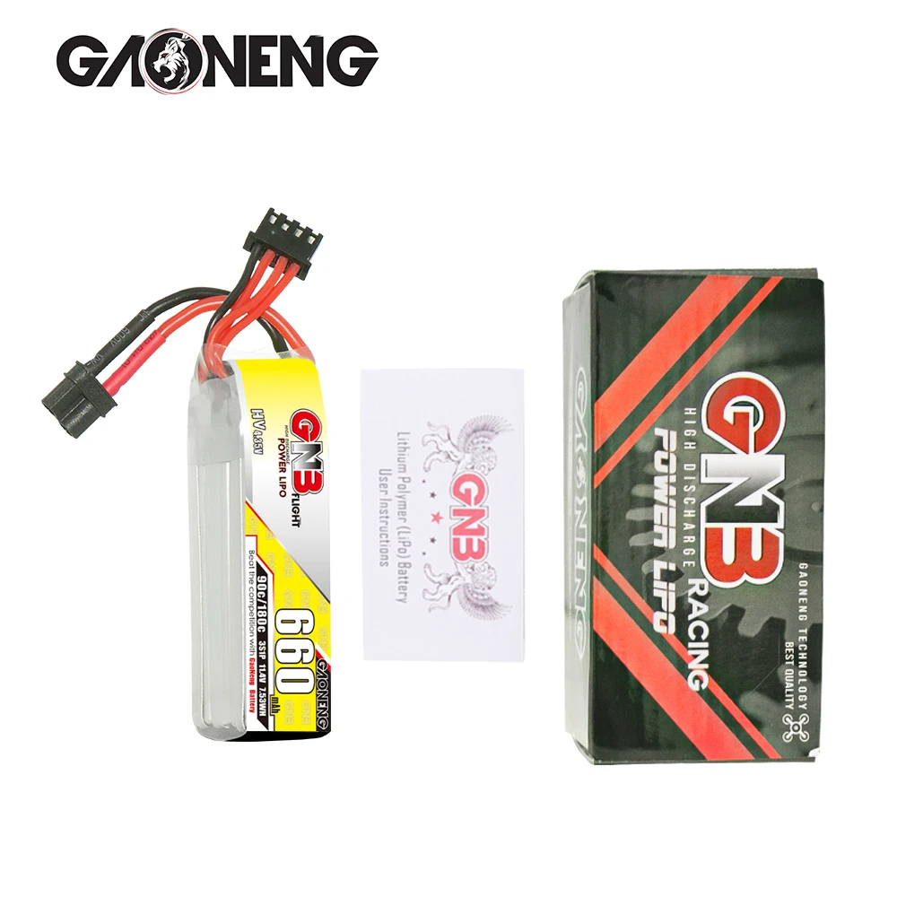 Gaoneng Gnb 3s 11.4v Hv 660mah 90c Lipo Battery Xt30 Connector Fpv Drone Upgraded From 650mah ...