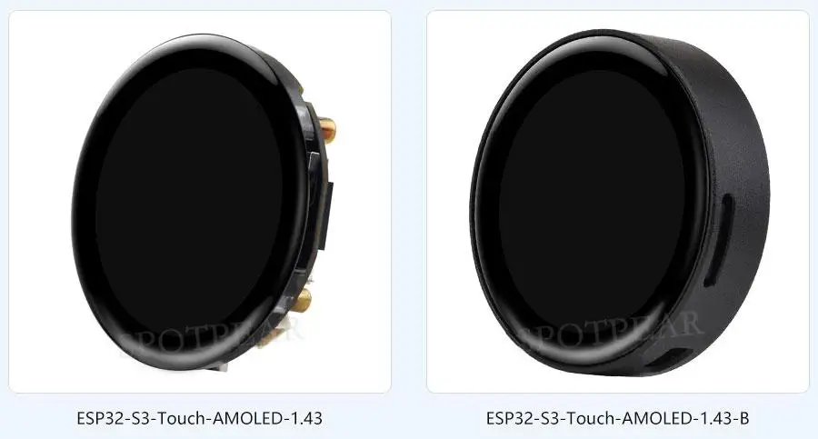 Waveshare ESP32-S3 1.43inch AMOLED Display Development Board 466x466 QSPI Interface Round ...