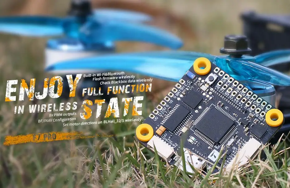 T-motor F7 Pro Stm32f722 Fly Tower Flight Controller Wi-fi 8x Pwm Bf/inav Esc Digital Blheli_32 ...